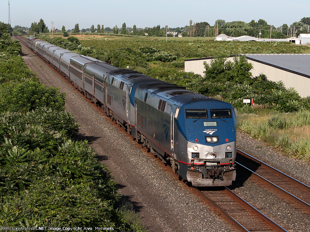 Amtrak Lakeshore Limited at Mile 70 Lakeshore Sub.